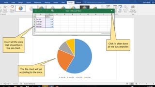 How to insert pie chart in word 2016 | PDF