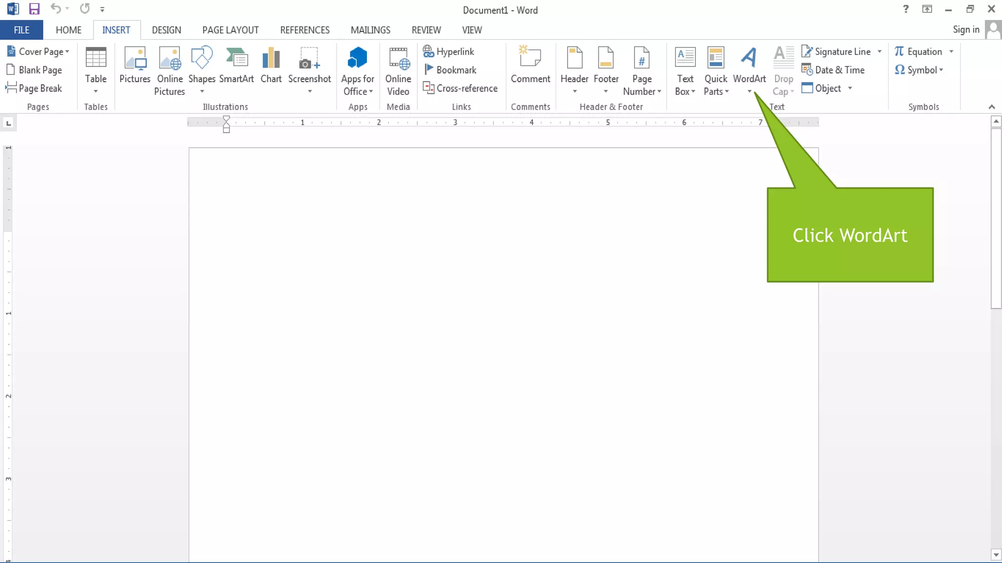 How To Insert WordArt in Word 2013 | PPTX | Computer Software and Applications | Computing