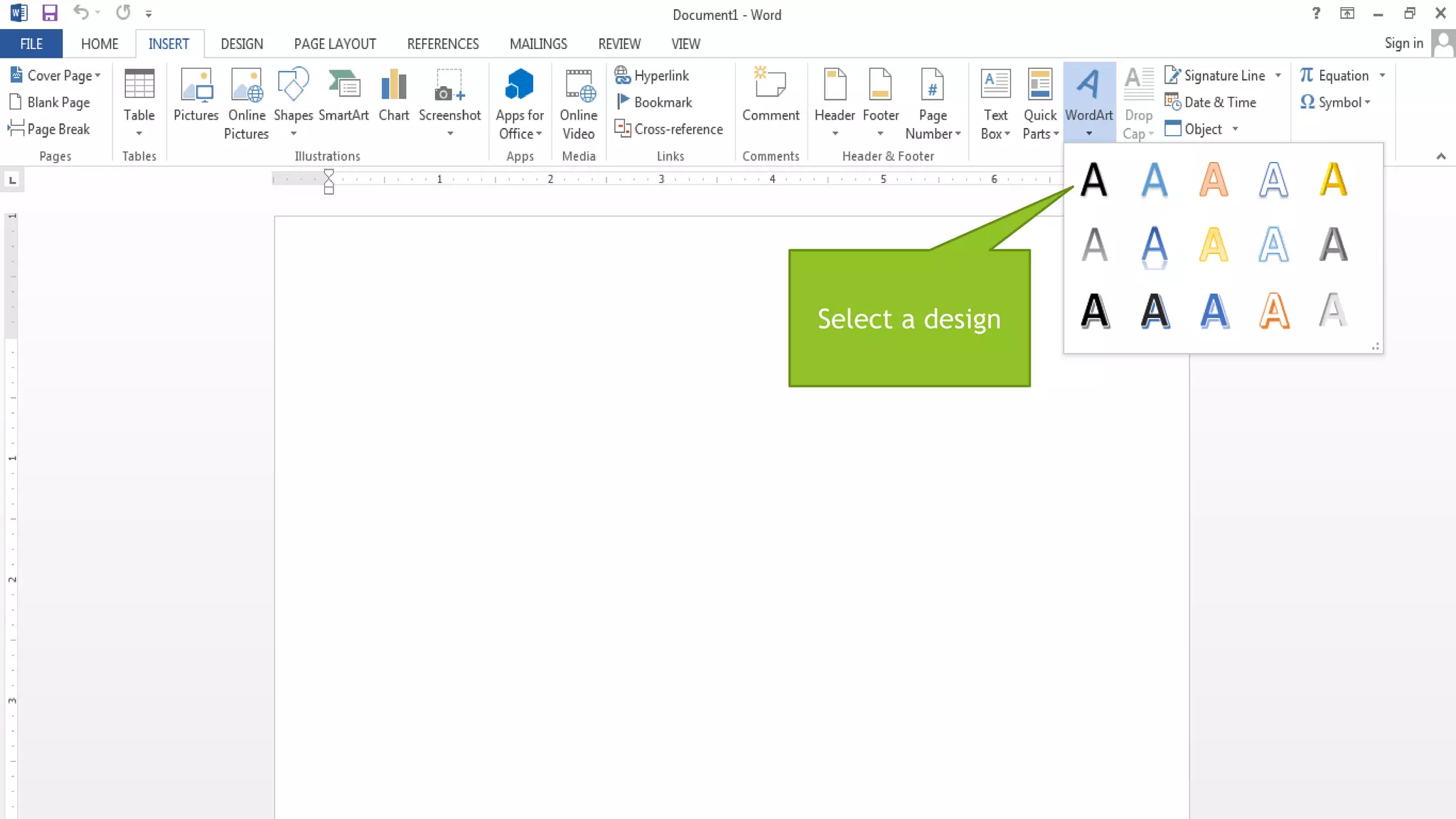 How To Insert WordArt in Word 2013 | PPTX | Computer Software and ...