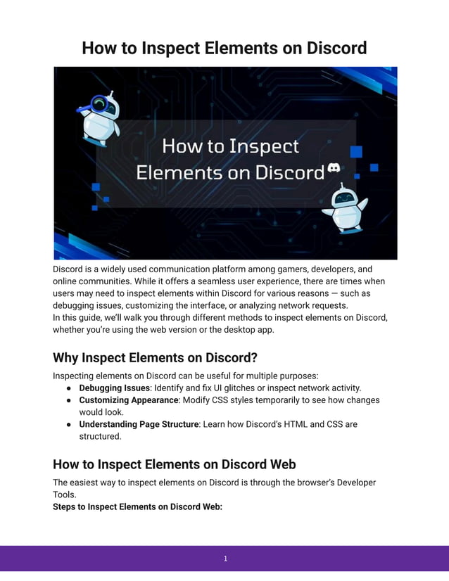 How to Inspect Elements on Discord?????? | PDF