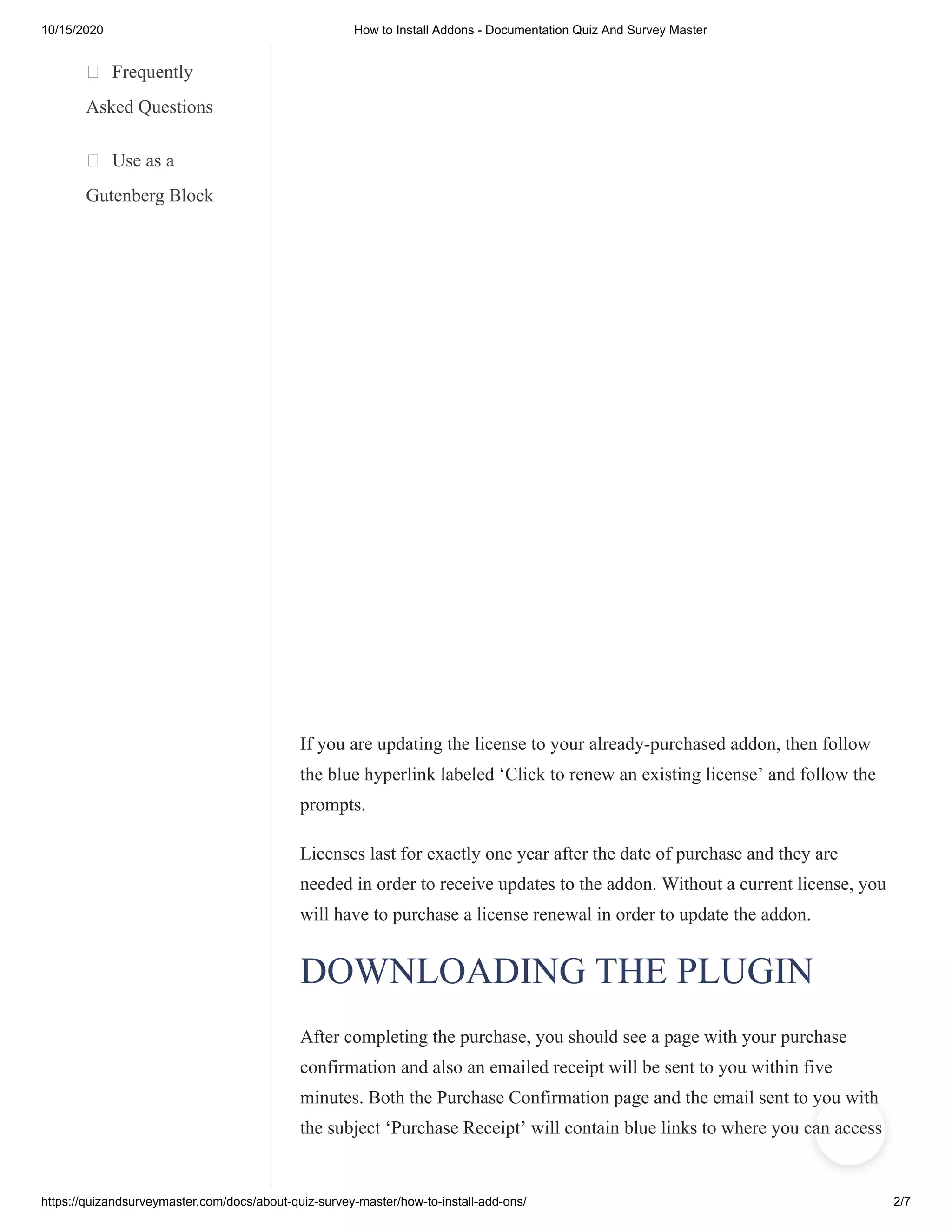 How to install addons | PDF