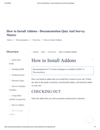 How to install addons | PDF | Internet for Beginners | Internet