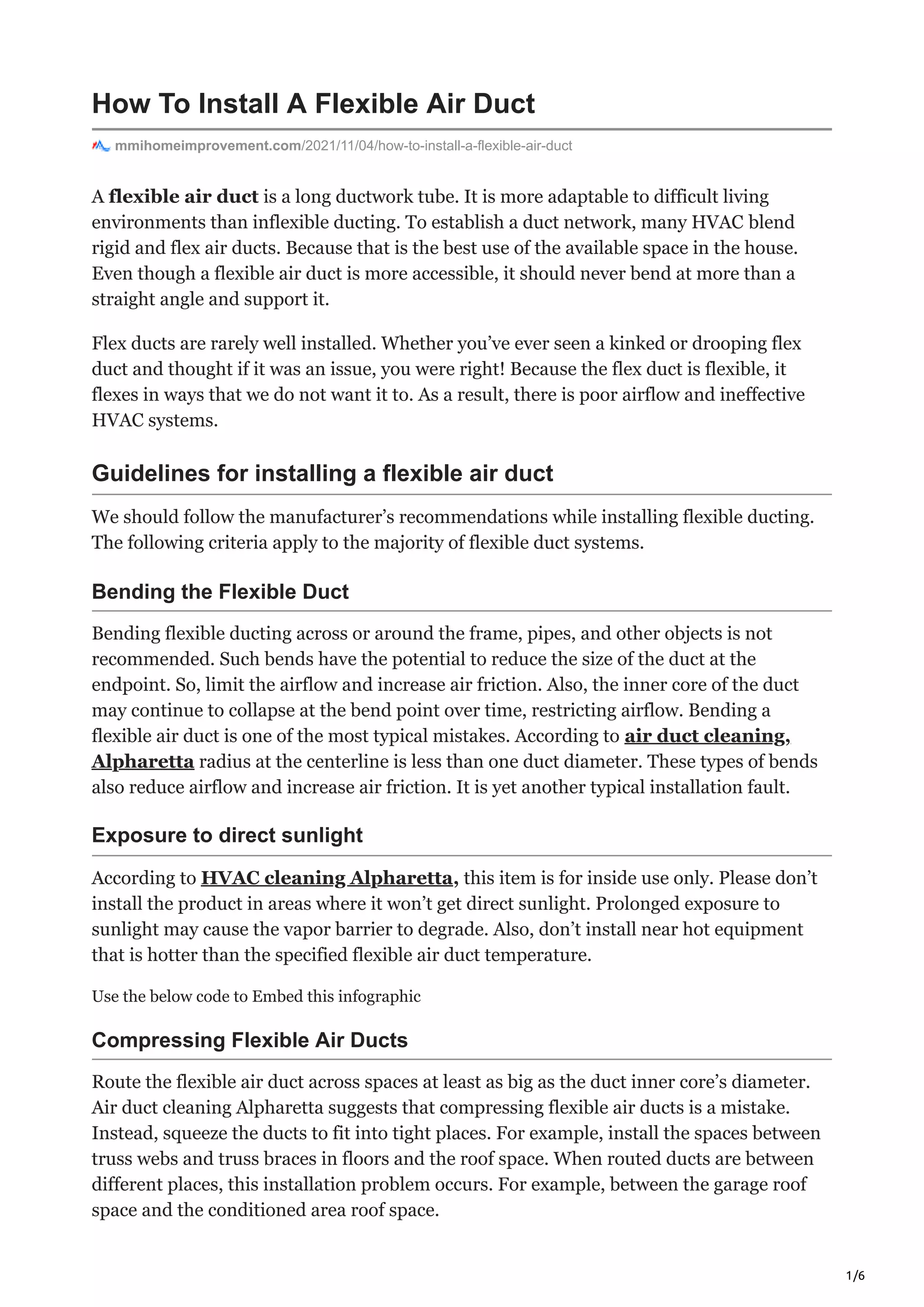 How To Install A Flexible Air Duct-mmihomeimprovement.com