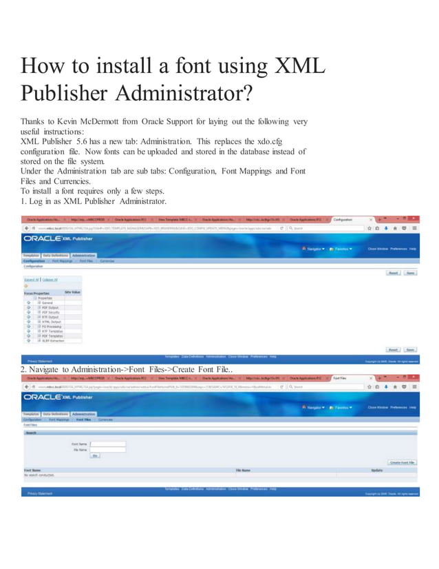 How to install a font using xml publisher administrator | DOCX ...