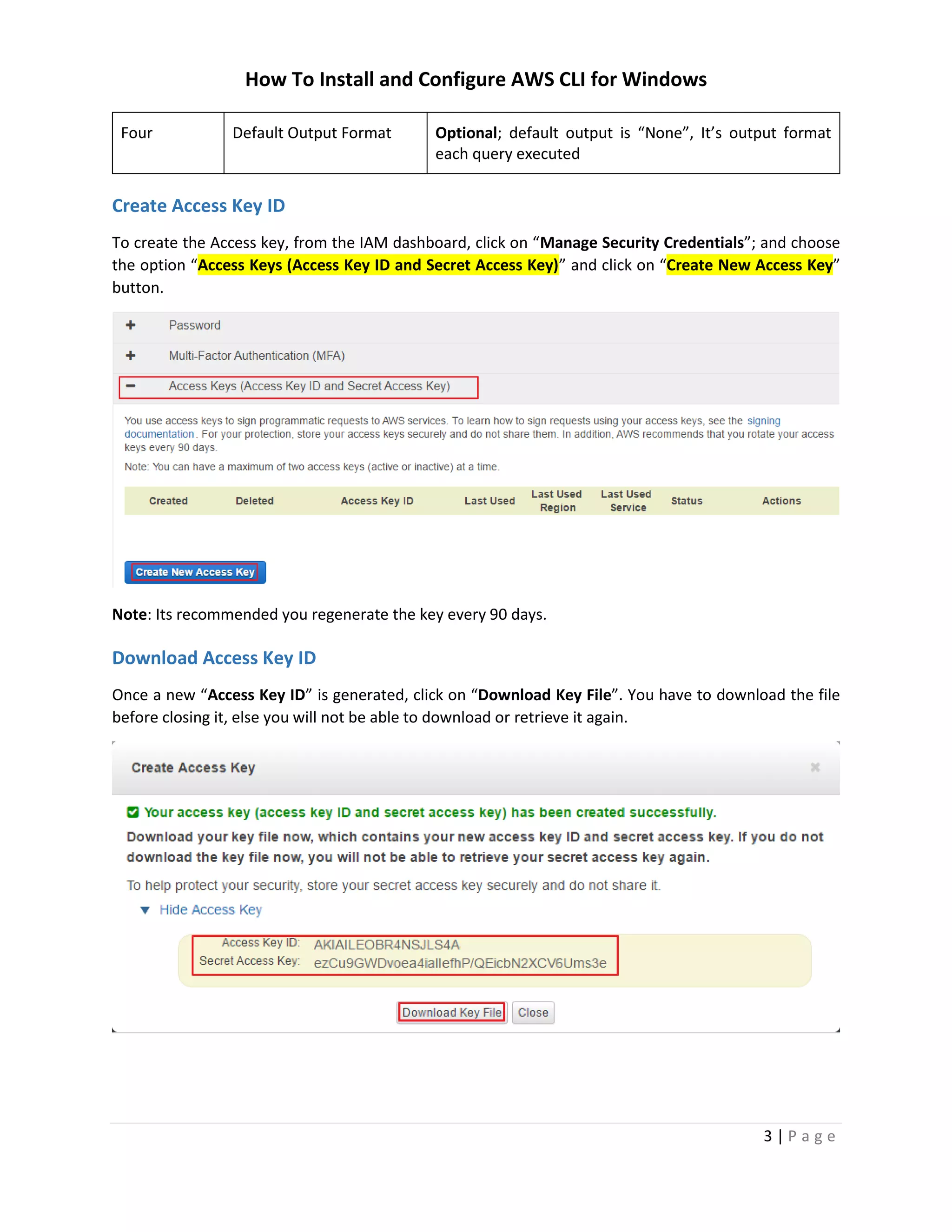 How To Install and Configure AWS CLI for Windows | PDF