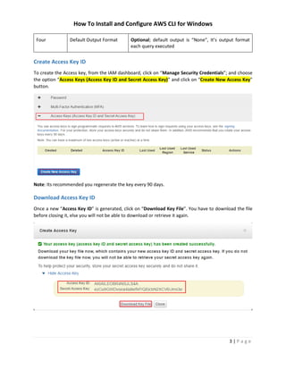 How To Install and Configure AWS CLI for Windows | PDF