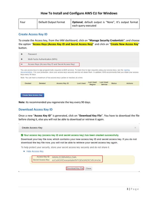 How To Install and Configure AWS CLI for Windows | PDF