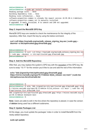 How to Install and Configure MariaDB on Debian 12.pdf