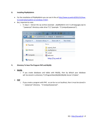 How to install and configure microsoft iis 7.5, php, my sql, and phpmyadmin | PDF