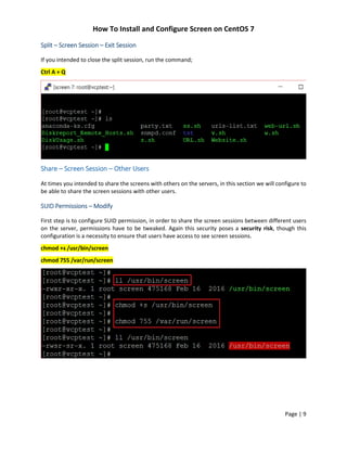 How To Install and Configure Screen on CentOS 7 | PDF | Operating ...