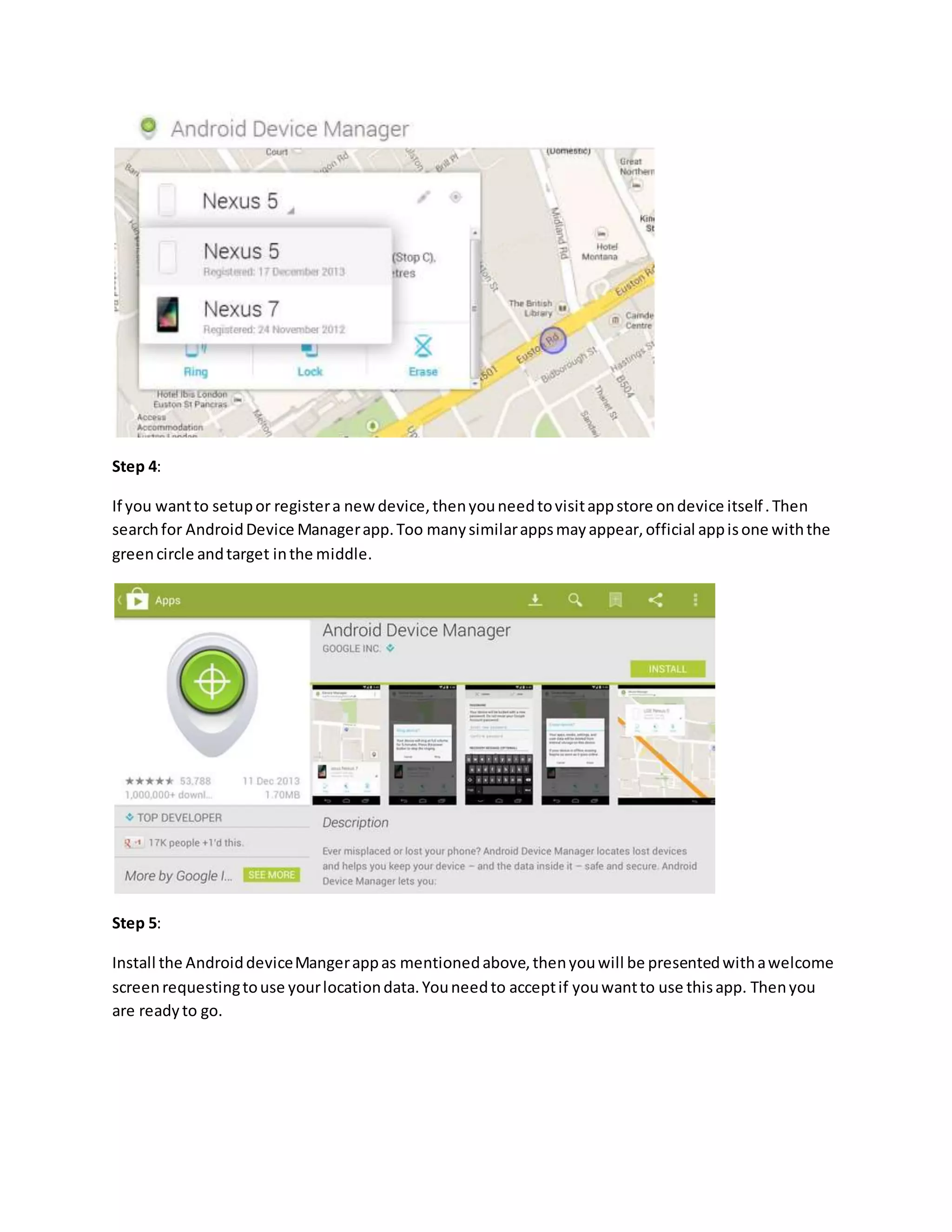 How to install android device manager | PDF