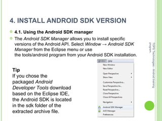 How to install android sdk | PPT