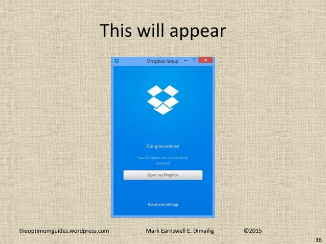 How to install and use dropbox | PPTX