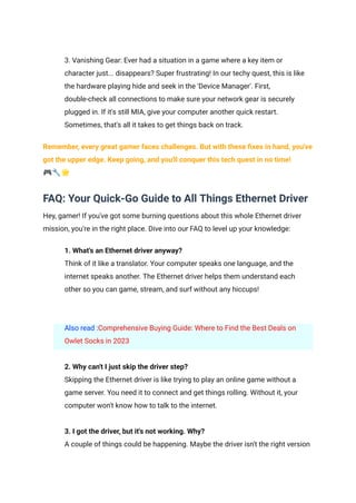 How to Install an Ethernet Driver Without Internet Access.pdf ...