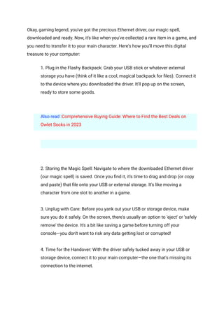 How to Install an Ethernet Driver Without Internet Access.pdf ...