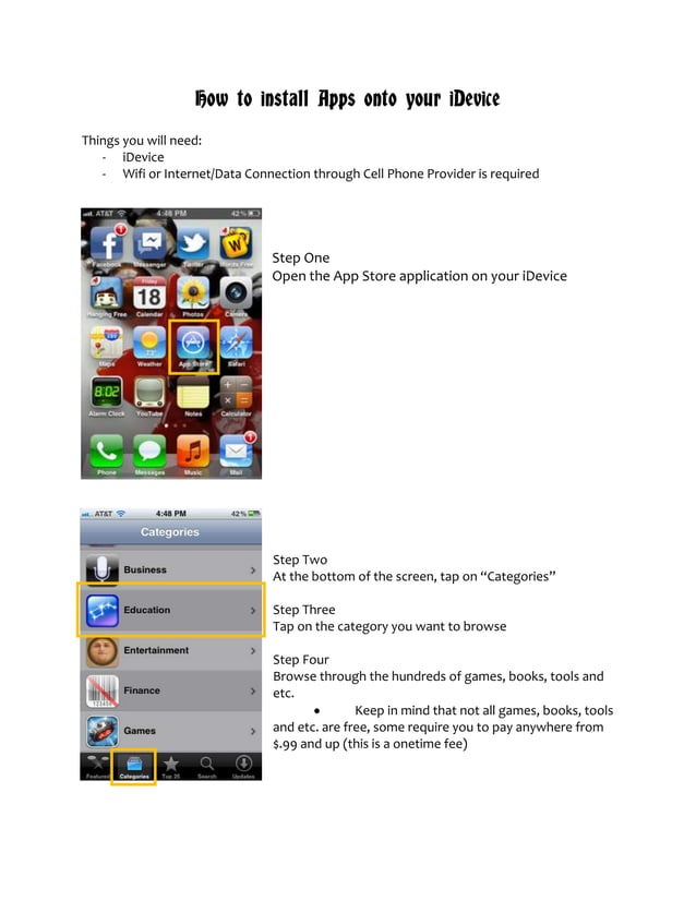 How to Install Apps onto your iDevice | PDF