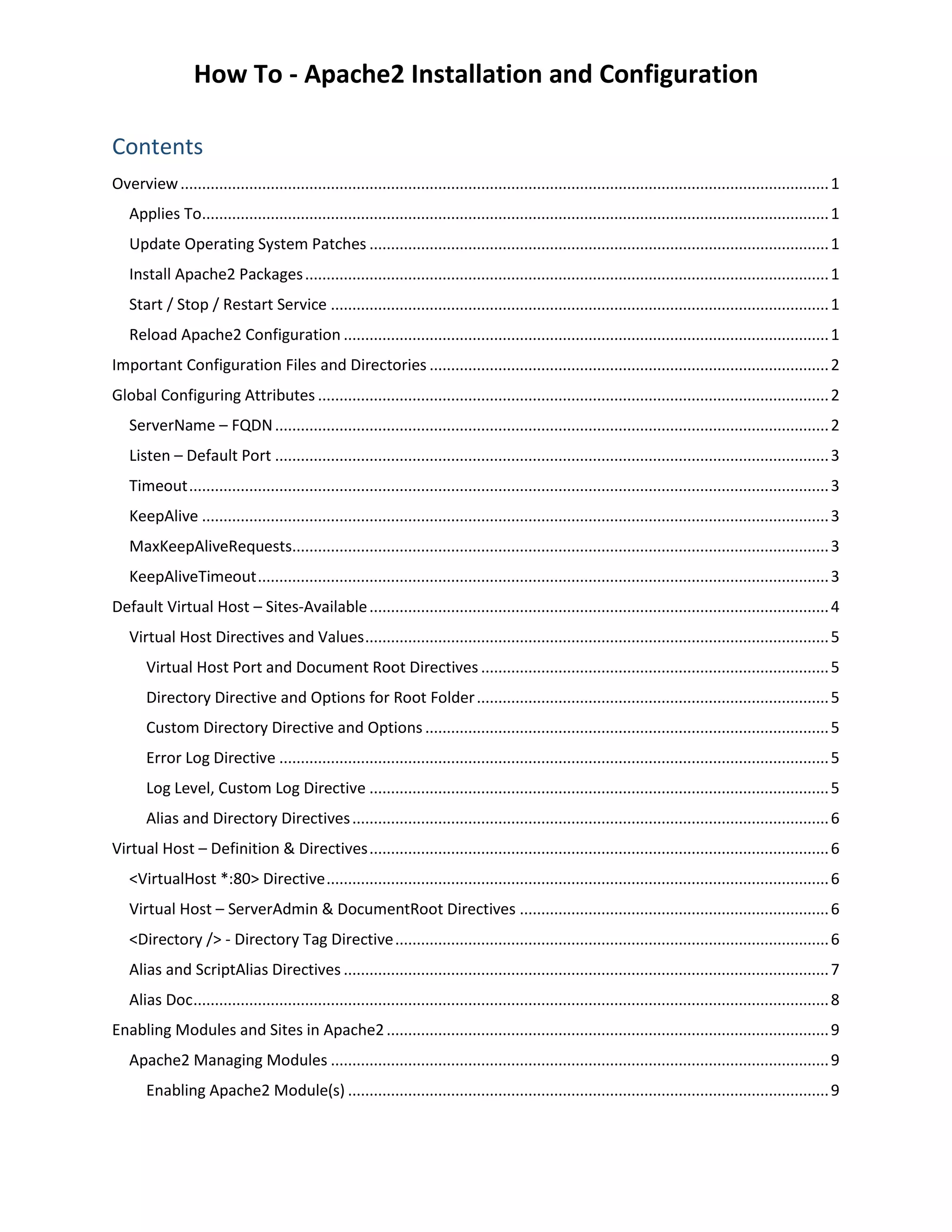 How To Installation And Configure Apache2 Pdf