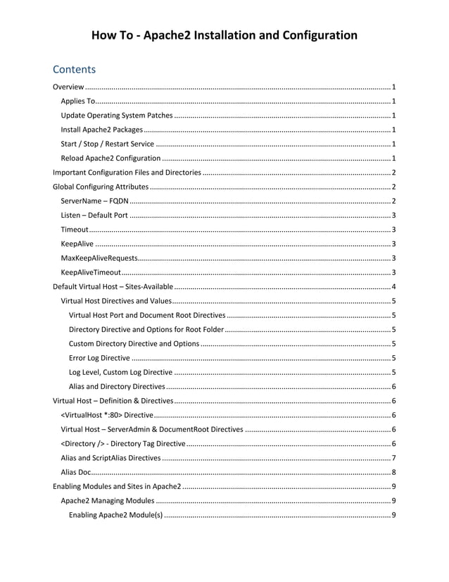 How To Installation And Configure Apache2 Pdf