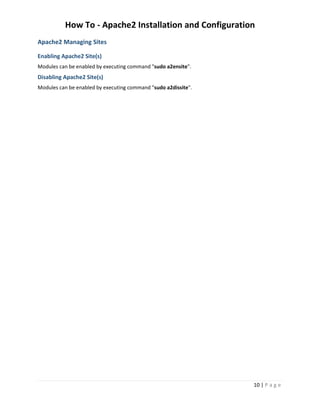 How to installation and configure apache2 | PDF
