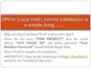 How to installation joomla | PPT