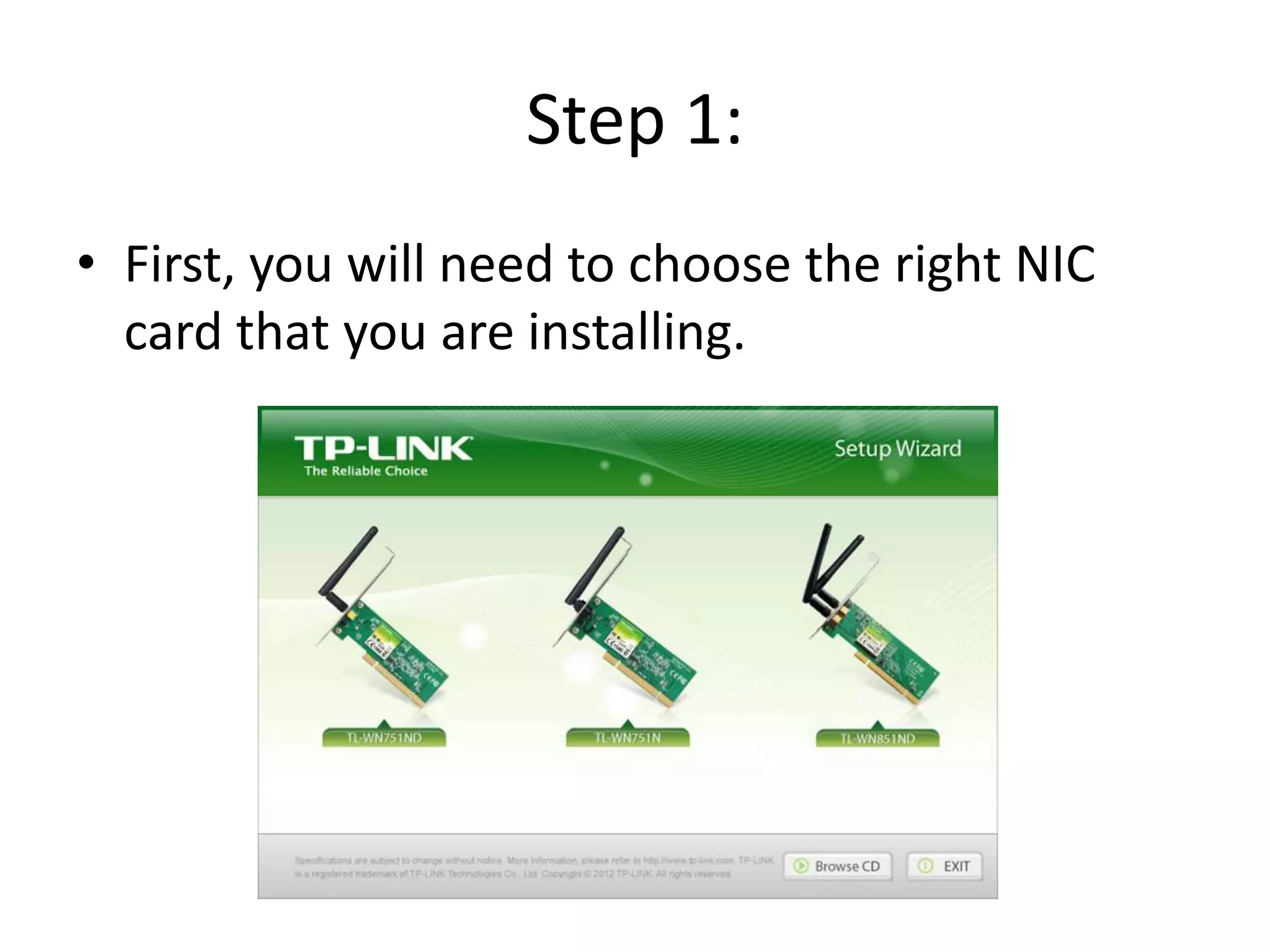 How to install a Wireless NIC | PPT