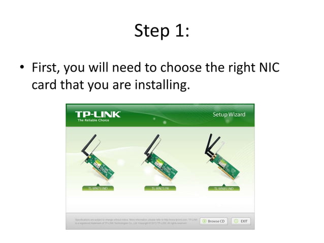 How to install a Wireless NIC | PPT