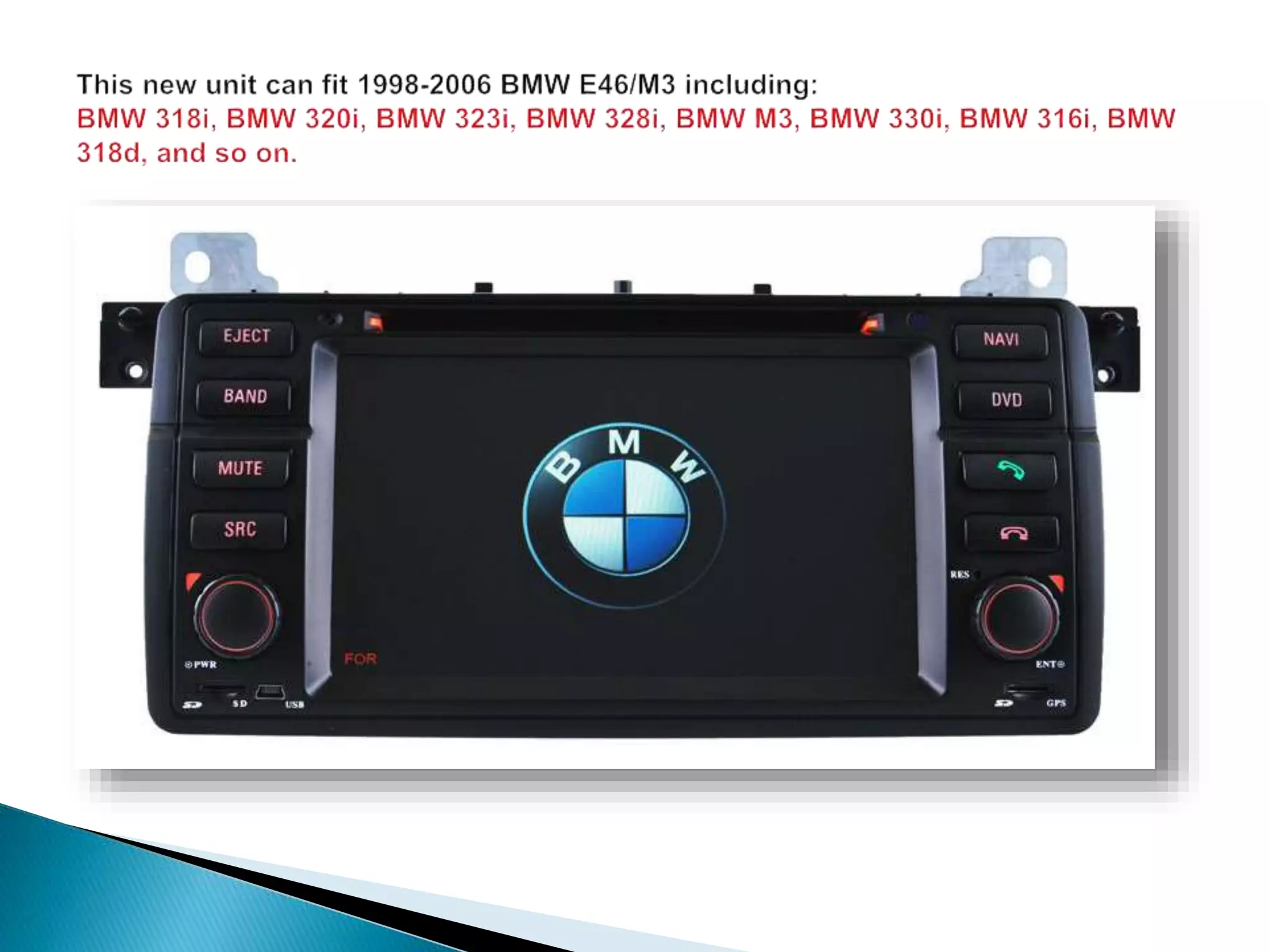 How to Install BMW E46 M3 Navigation DVD Player GPS System | PPTX