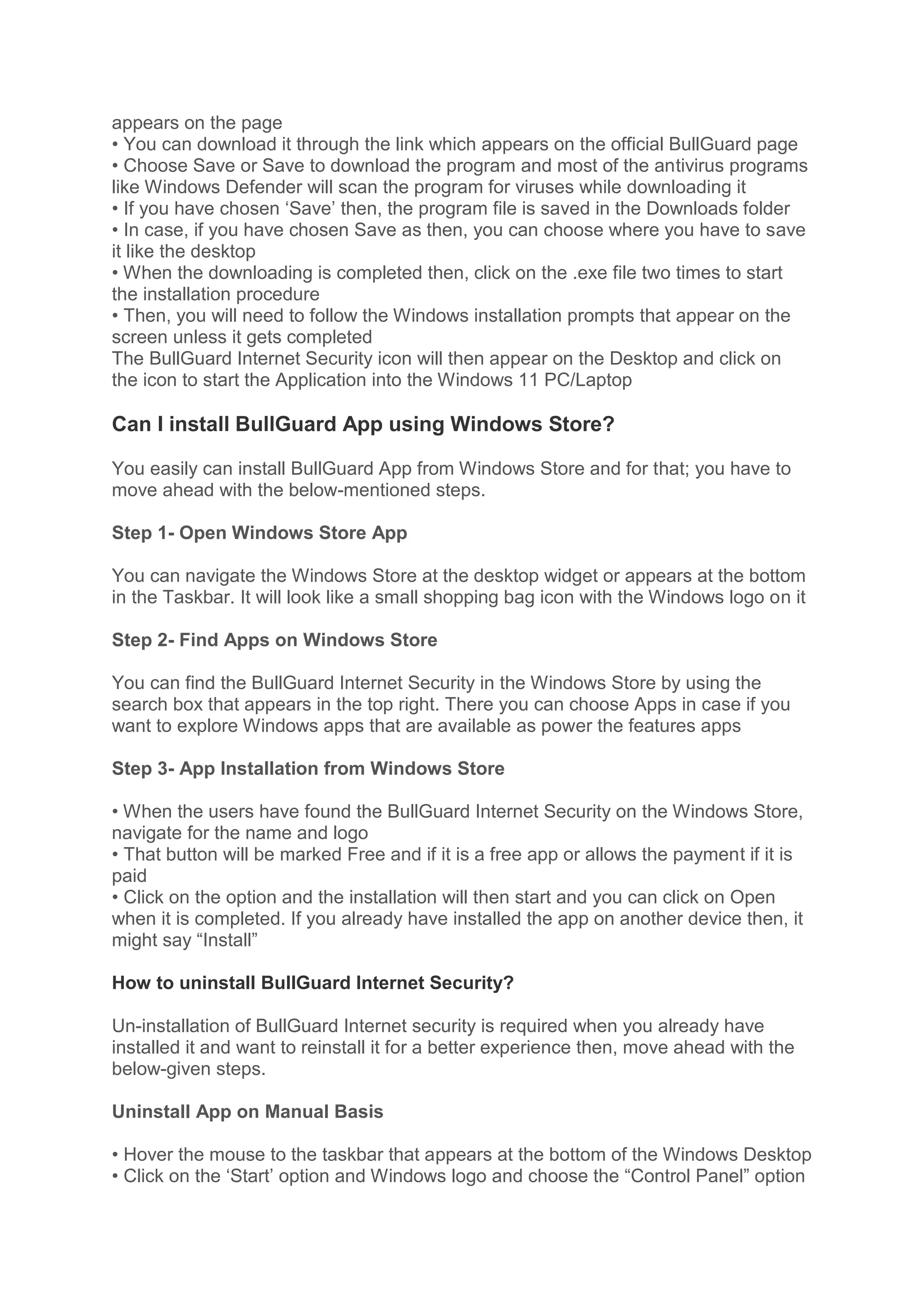 How to install BullGuard Internet Security on Windows 11? | PDF
