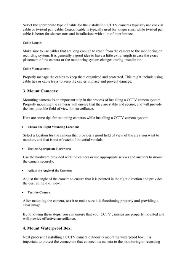 How to Install CCTV Camera Step by Step.pdf | Cameras and Camcorders ...