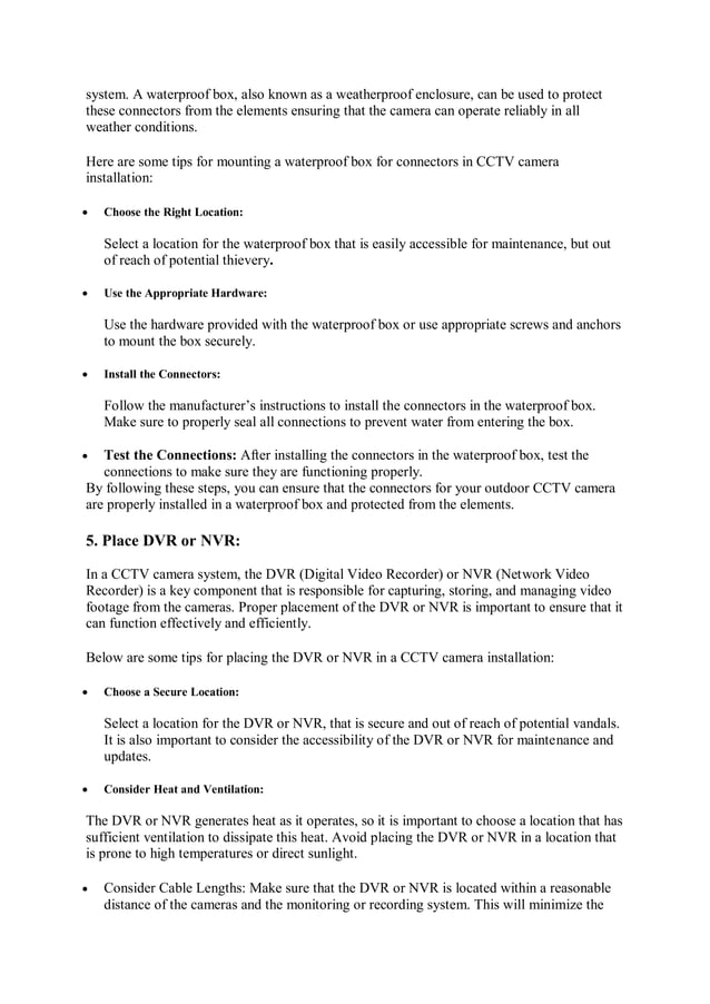 How to Install CCTV Camera Step by Step.pdf | Cameras and Camcorders ...