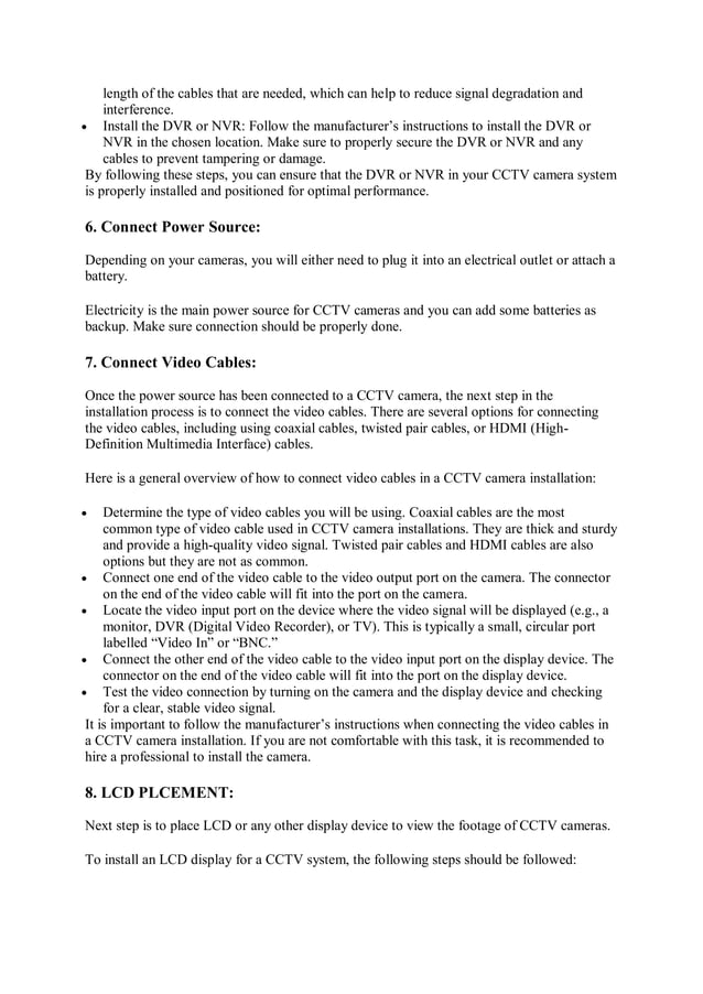 How to Install CCTV Camera Step by Step.pdf | Cameras and Camcorders ...