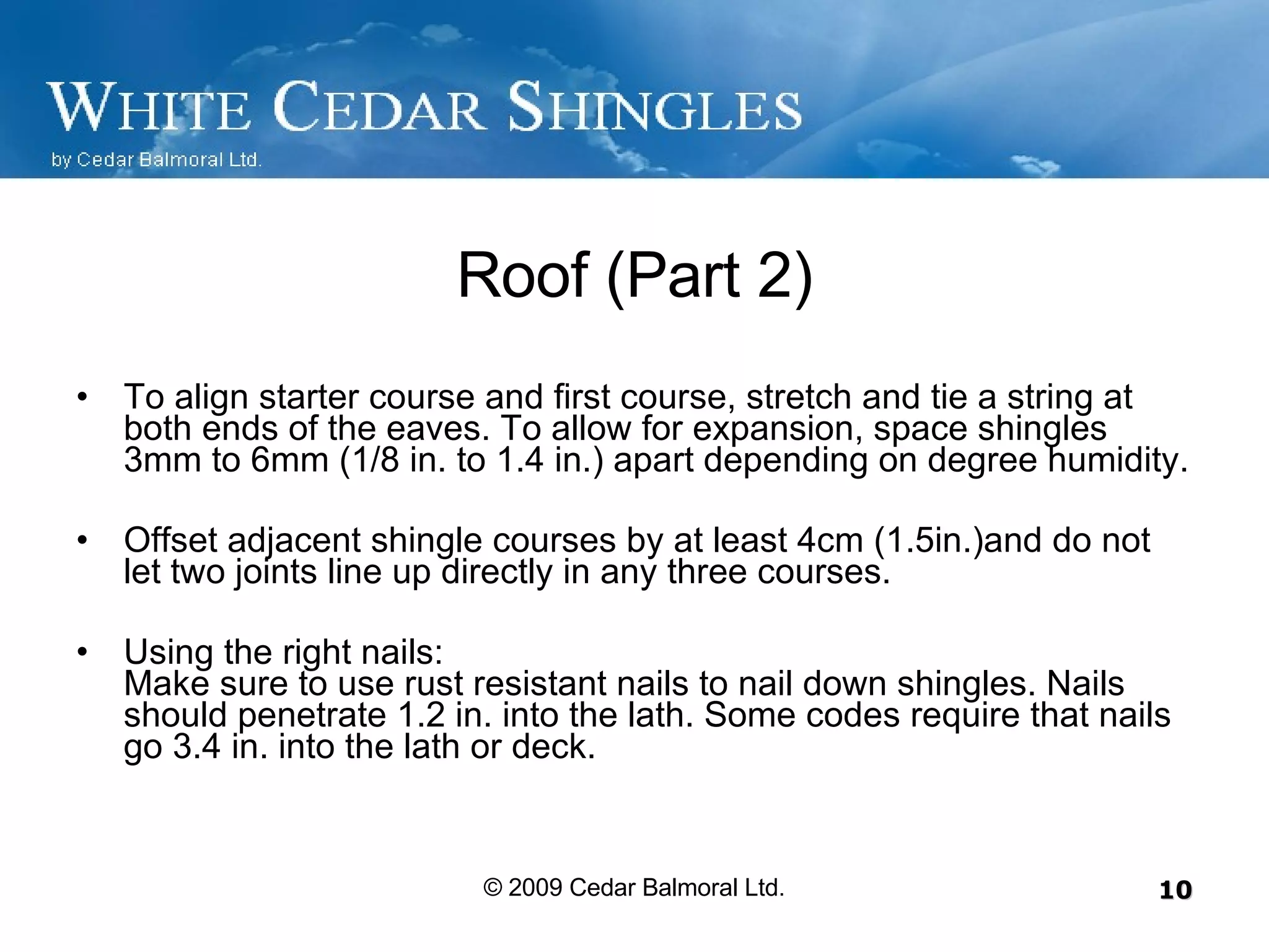 How To Install Cedar Shingles | PPT