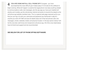 How to install cell phone spyx | PDF