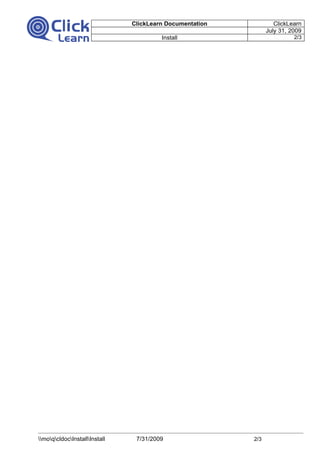 How To Install Clicklearn | PDF