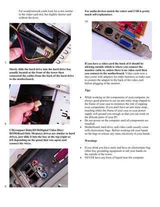 How to install computer hardware 10 steps (with pictures) | PDF