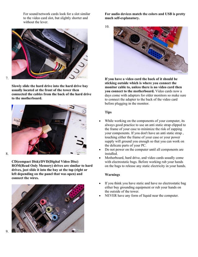 How to install computer hardware 10 steps (with pictures) | PDF ...