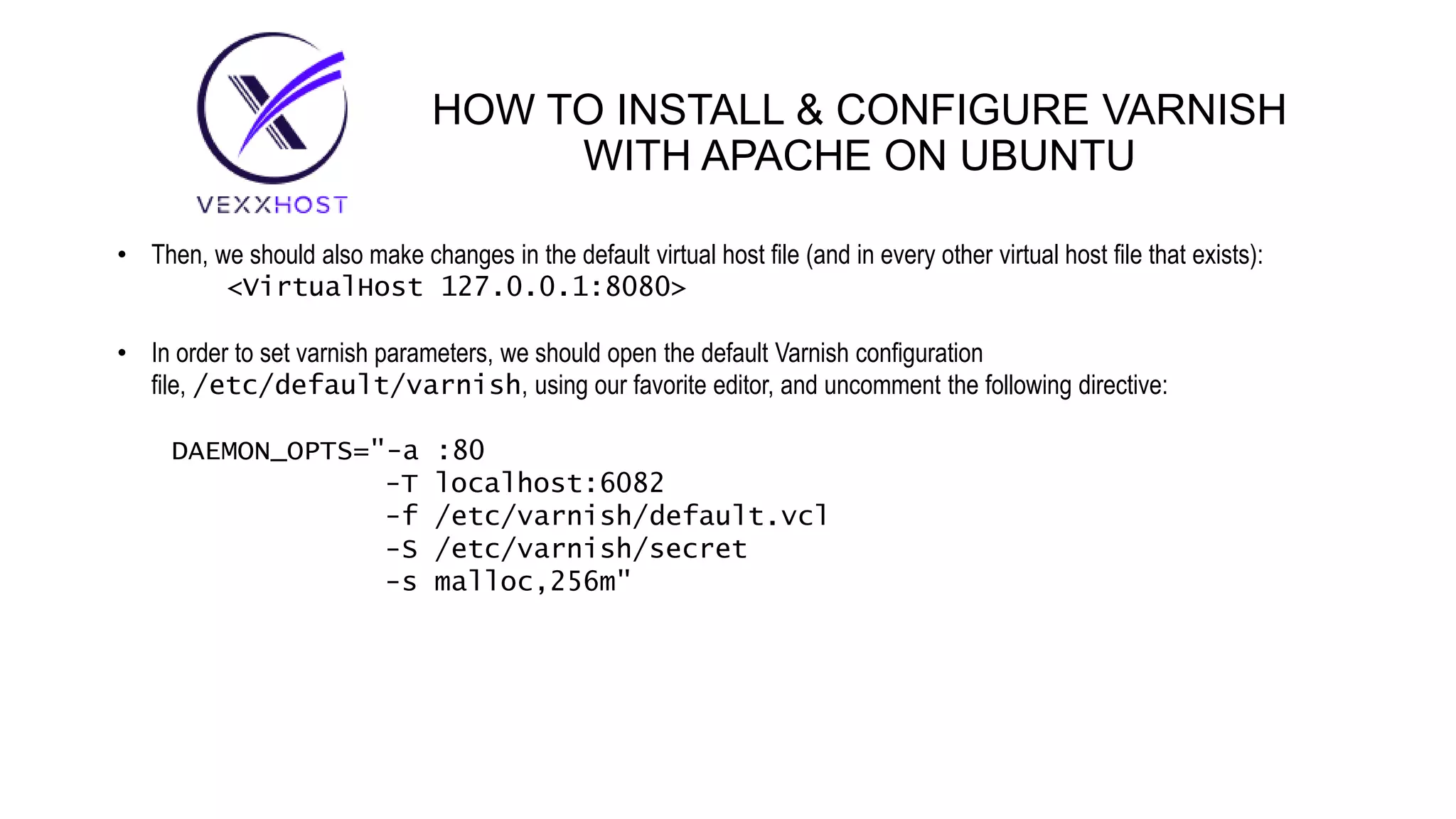 How To Install And Configure Varnish With Apache On Ubuntu Ppt