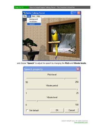 How to Install Digital Talking Parrot - The Smartest Virtual Pet | PDF