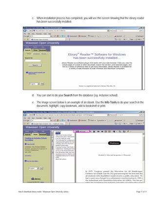Guide to install ebary reader | PDF | Computing | Technology & Computing