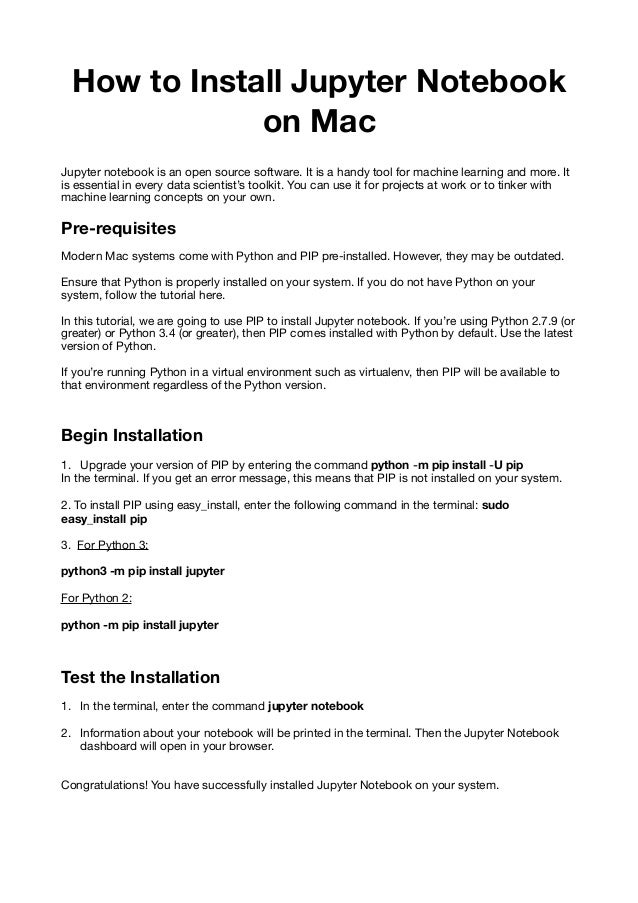 How To Install Jupyter Notebook Mac Productionasder Riset How To Install Jupyter Notebook Mac Productionasder Riset