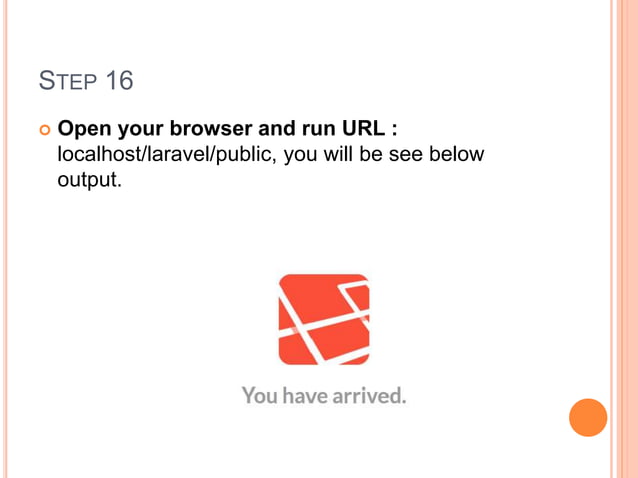 How to install laravel framework in windows | PPT