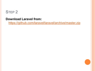 How to install laravel framework in windows | PPTX