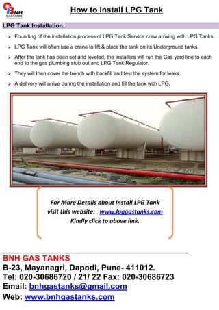 How to install lpg tank | PDF