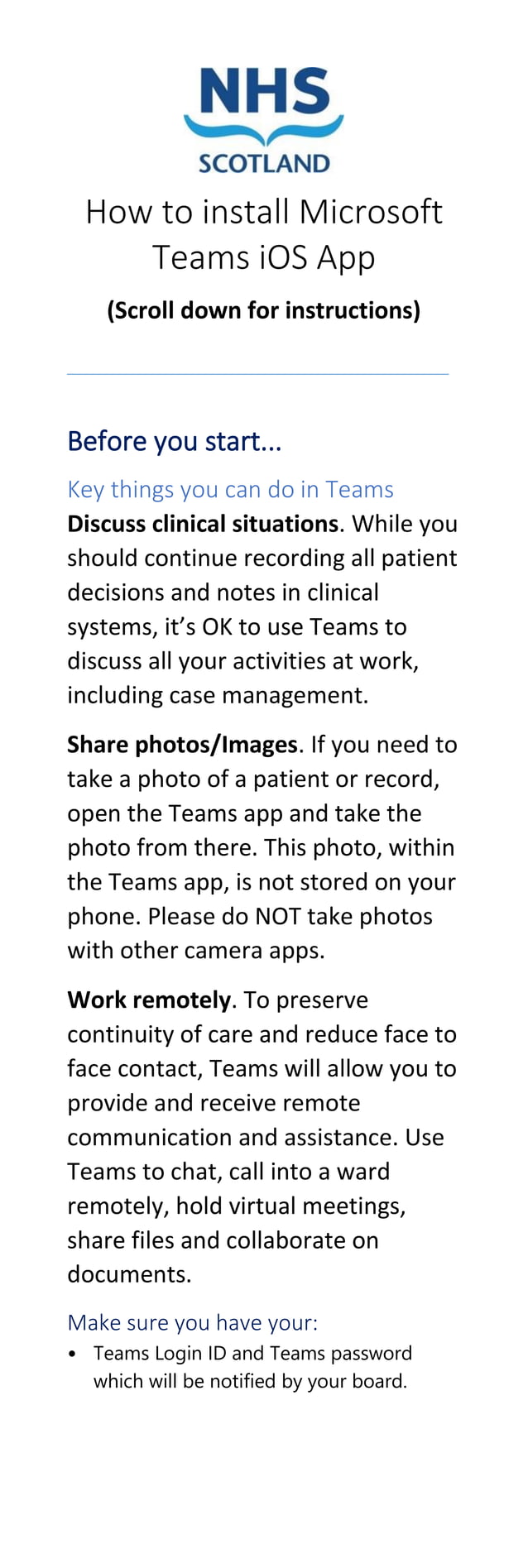 How to install Microsoft Teams iOS app | PDF