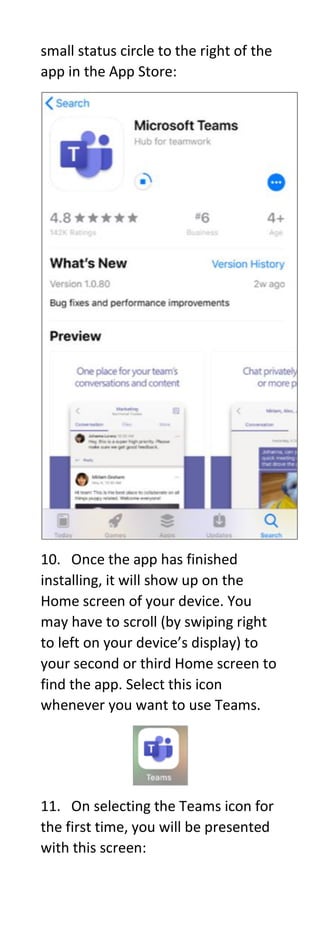 How to install Microsoft Teams iOS app | PDF