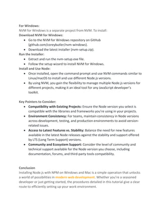 How to Install Node.js and NPM on Windows and Mac? | PDF
