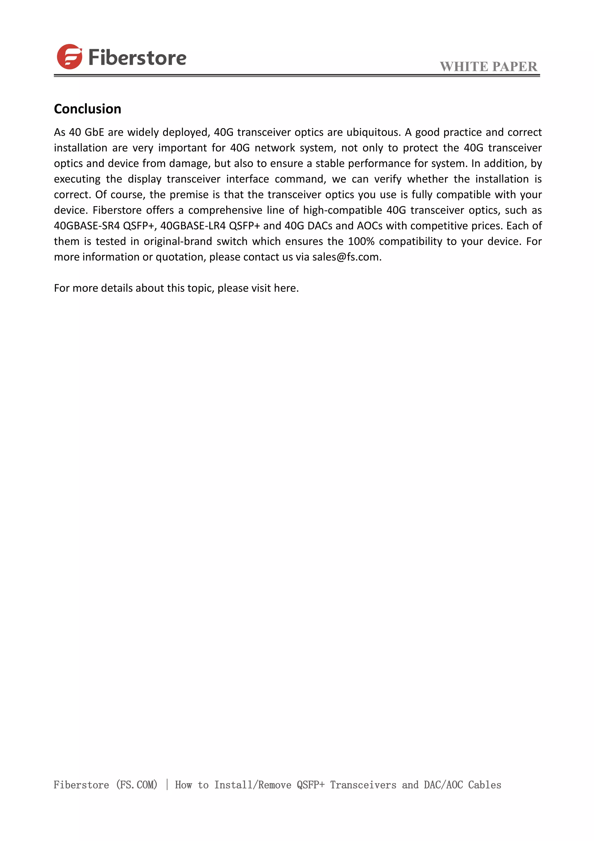 How to install remove qsfp+ transceivers and dacaoc cables | PDF