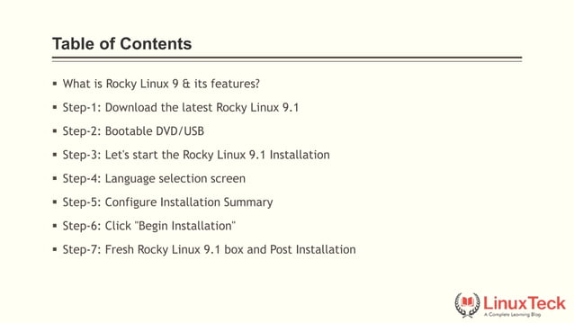 How to Install Rocky Linux 9.pptx | PPT