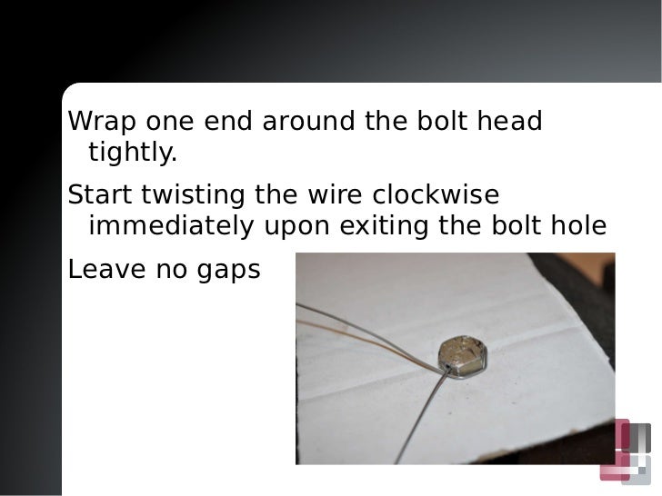 How to install safety wire presentation