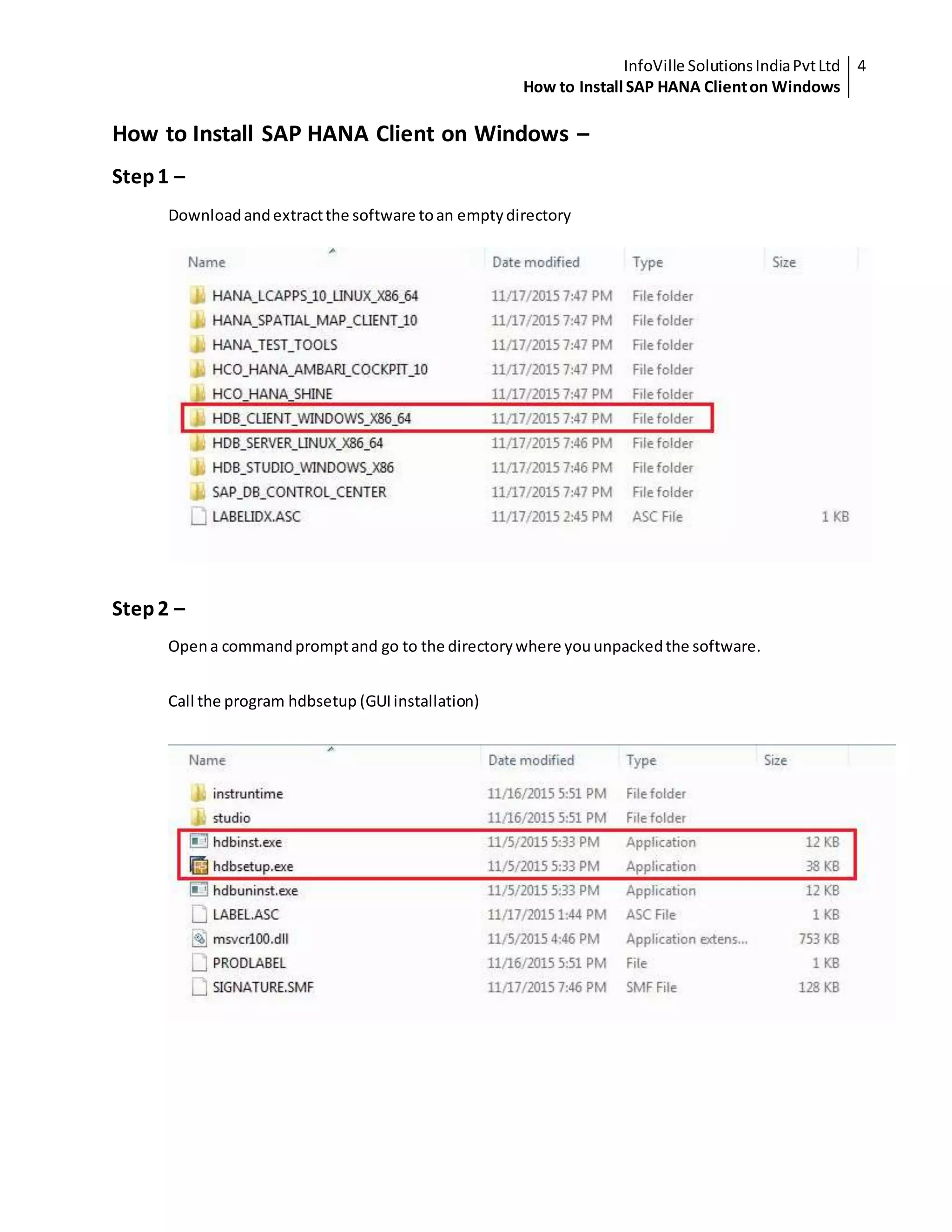 How to Install SAP HANA Client on Windows | DOCX | Computer Software and Applications | Computing